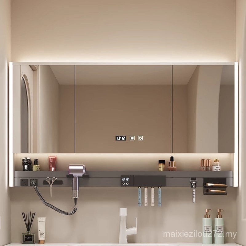 Smart Bathroom Mirror Multifunctional Mirror Cabinet Toilet Wall ...