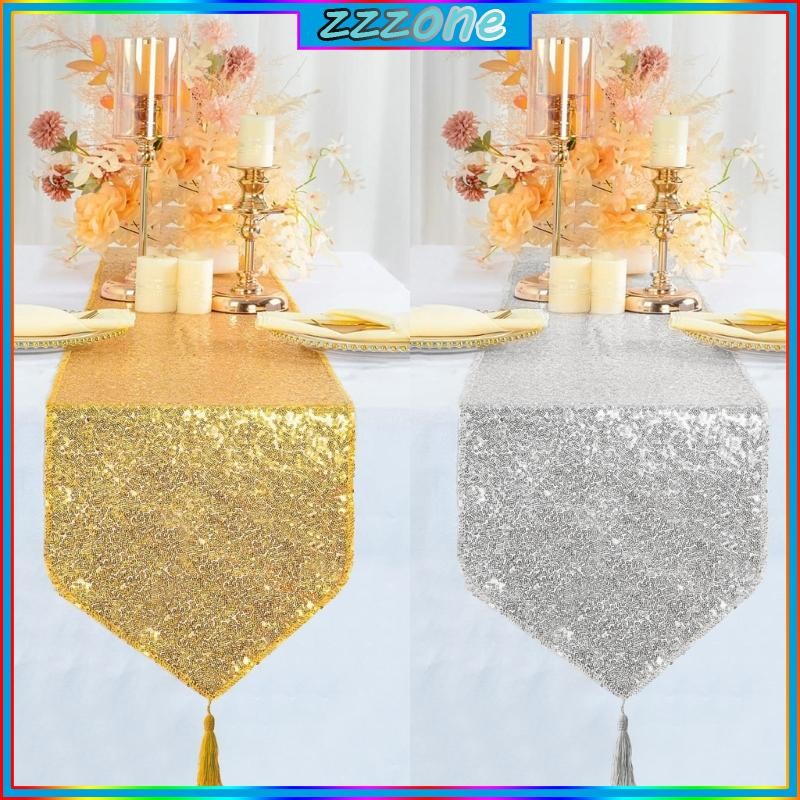 zzz Wedding Sequin Table Runner Sparkly Gold Silver Sequin Runner for ...