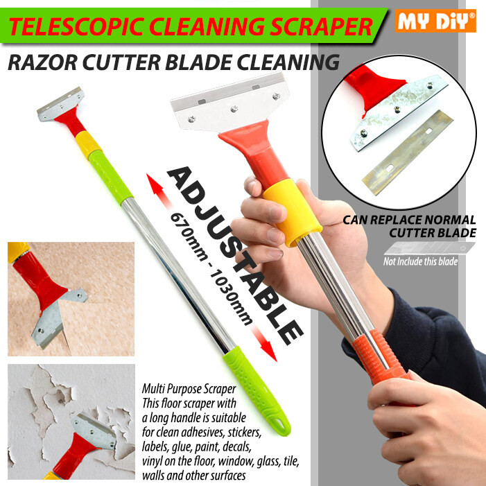 670MM-1030MM TELESCOPIC RAZOR CUTTER BLADE CLEANING SCRAPER ...