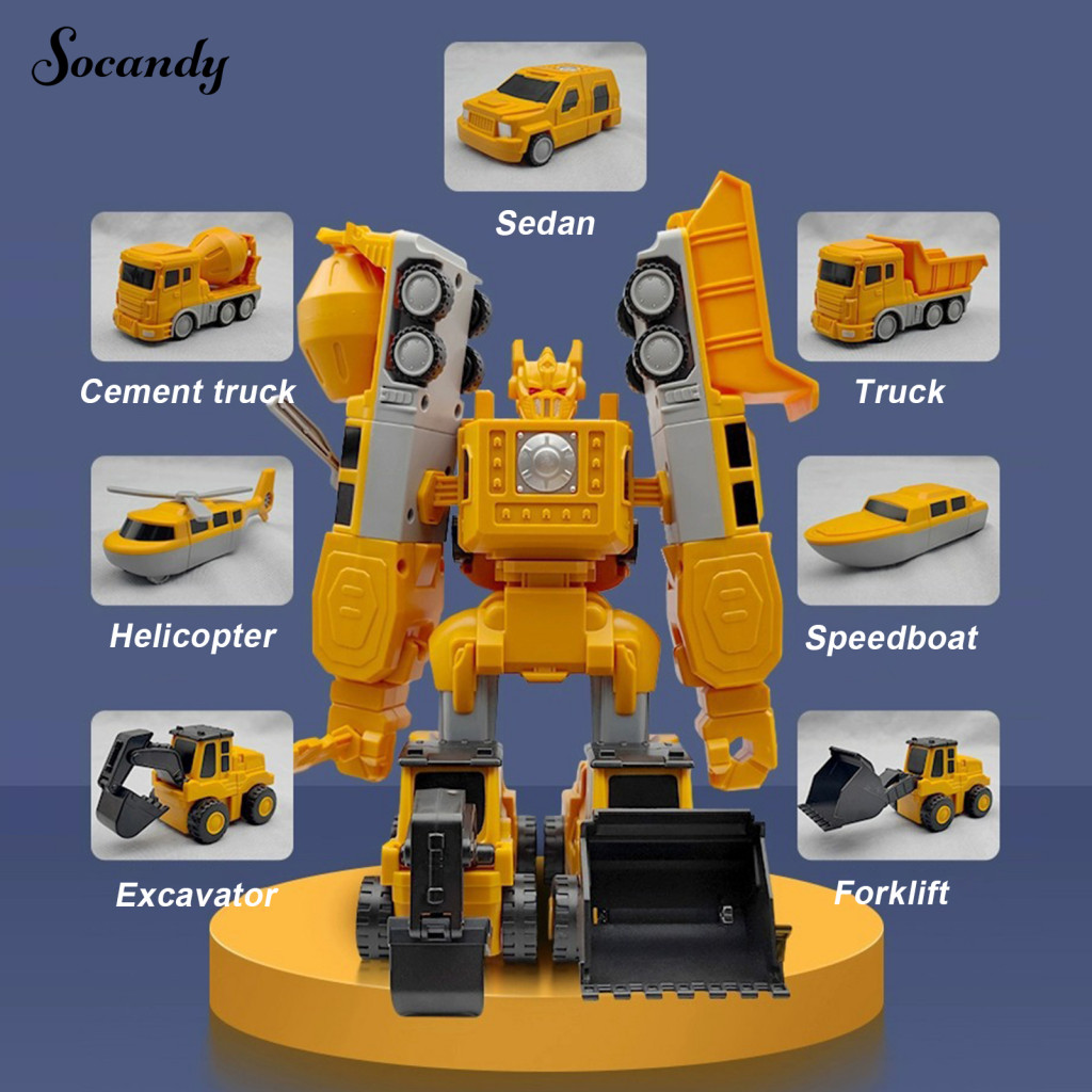 Socandy Safe Construction Car Toy Modular Construction Truck ...