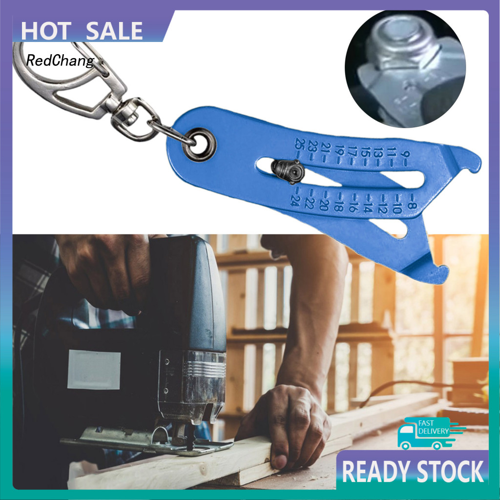 RC~ Keychain Ring Bolt Checker Dual Scale Bolt and Nut Identifier Handy ...