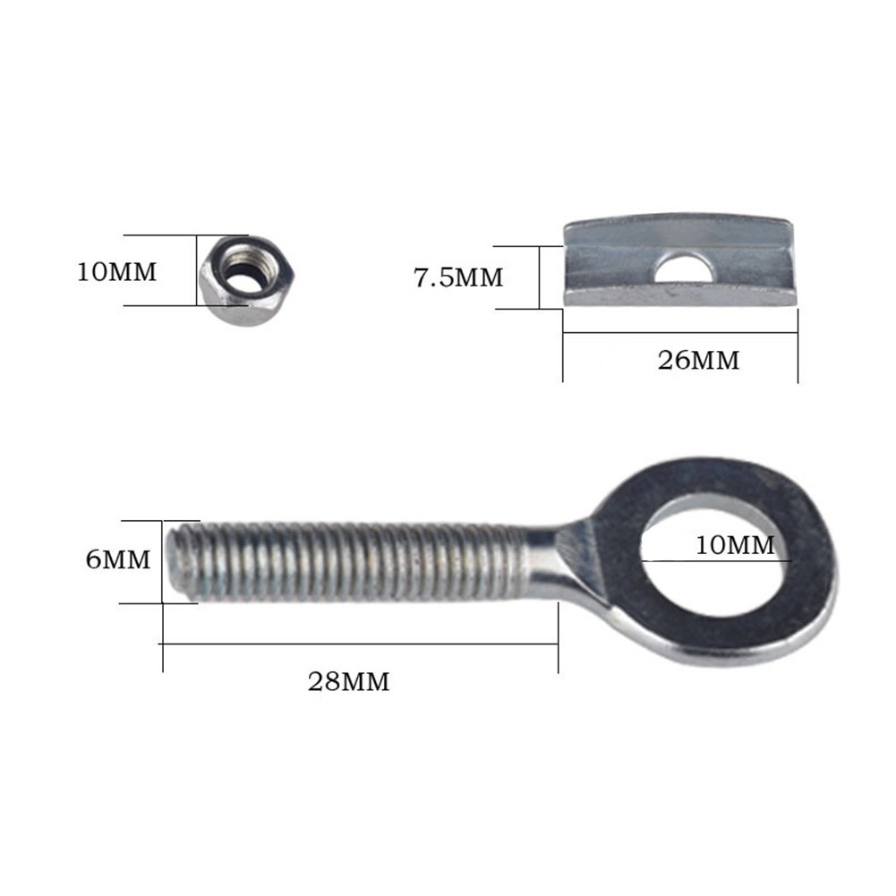 [LLMA]2x Bicycle Chain Adjuster Tensioner Axle Tug Single Speed Wheel ...