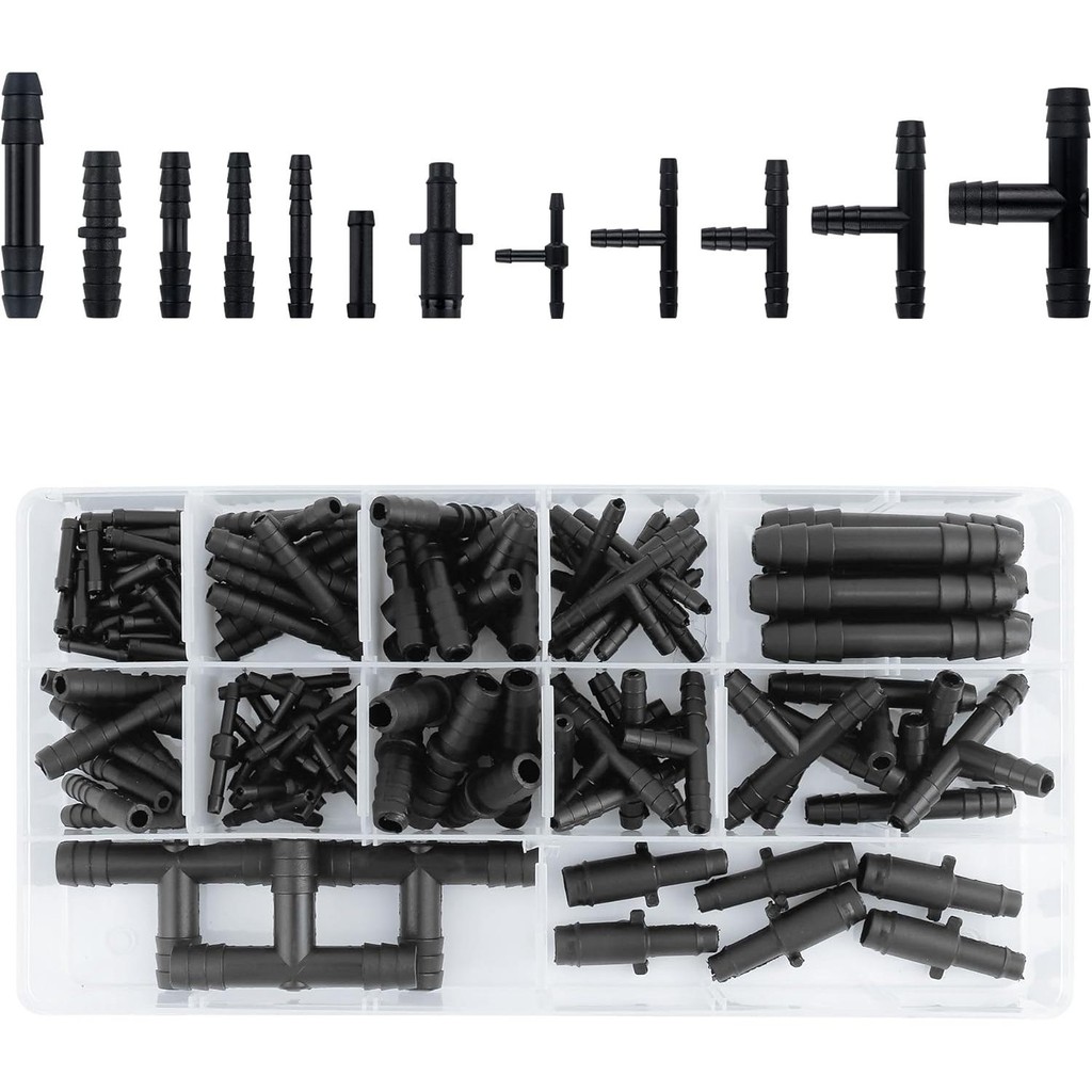113PCS Automotive Vacuum Line Connectors - 12 Types (Straight Through ...