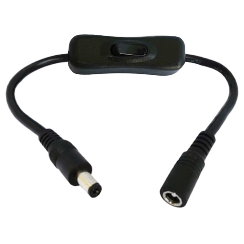 18awg High Current DC5.5 * 2.1MM Power Switch Cable 0.75 Square Switch ...