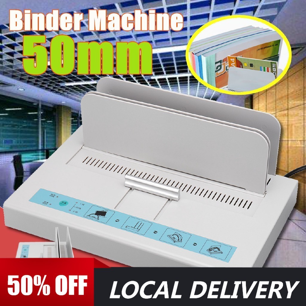 220V 50mm Automatic Hot Melt Binding Machine For A4 Paper Book Envelope ...