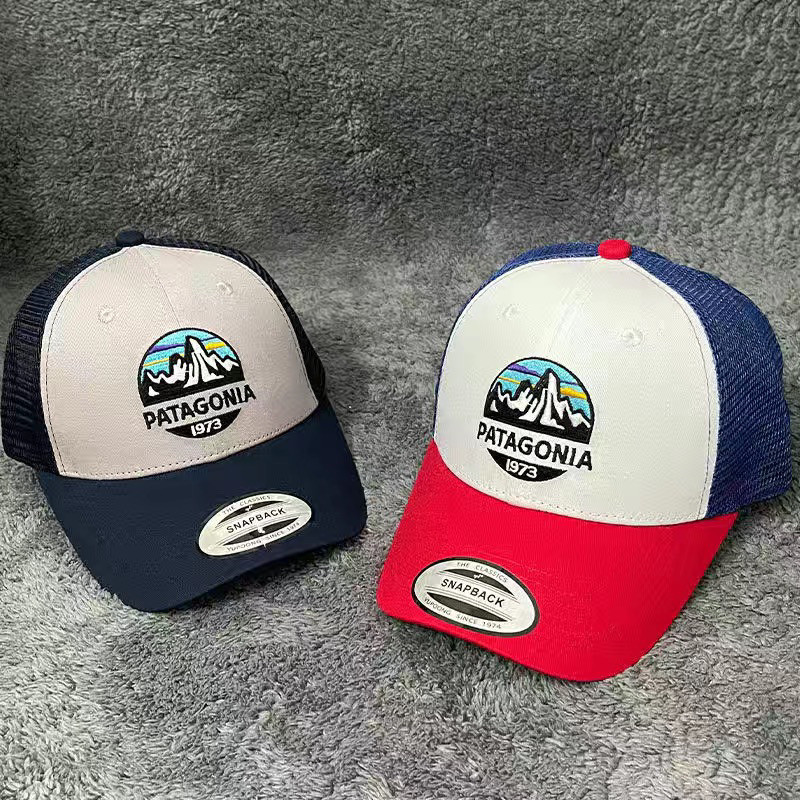 Snow Mountain Embroidered Baseball Cap Outdoor Mesh Hat Unisex Mountain ...