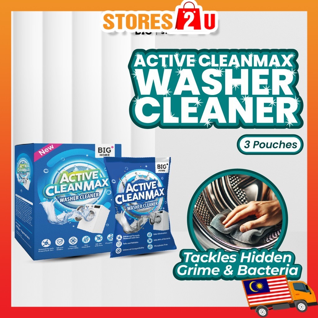 BIG+ Washing Machine Cleaner (125g x 3) Active CleanMax Washer Cleaner ...