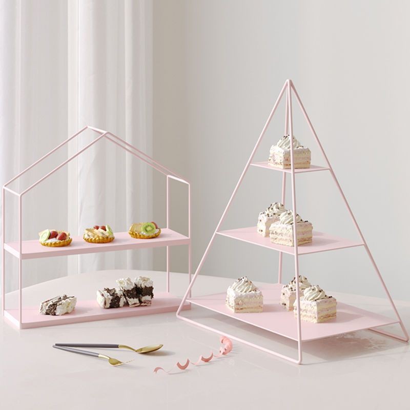 Dessert Display Stand White European-Style Iron Dessert Table ...