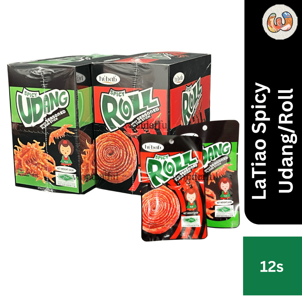 [CM] Latiao HALAL Hubab Spicy Udang / Roll 24g x 12s Spicy Flavour ...