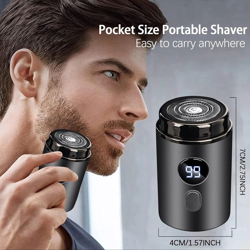 Men Electric Mini Shaver Rechargeable Type-c Charging Car Portable ...
