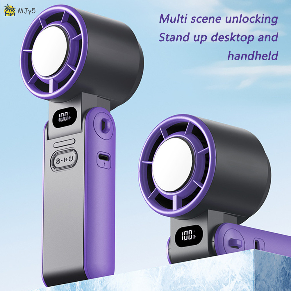 Mini Ice-sensing Fan 100 Speed Setting Neck Fan For Office | Shopee ...