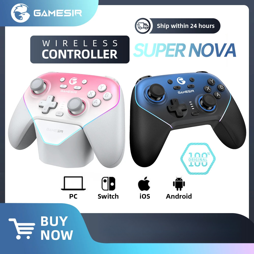 Gamesir Super Nova T4N Nova Pro Wireless Controller Bluetooth Gamepad Hall Effect Joysticks for ...
