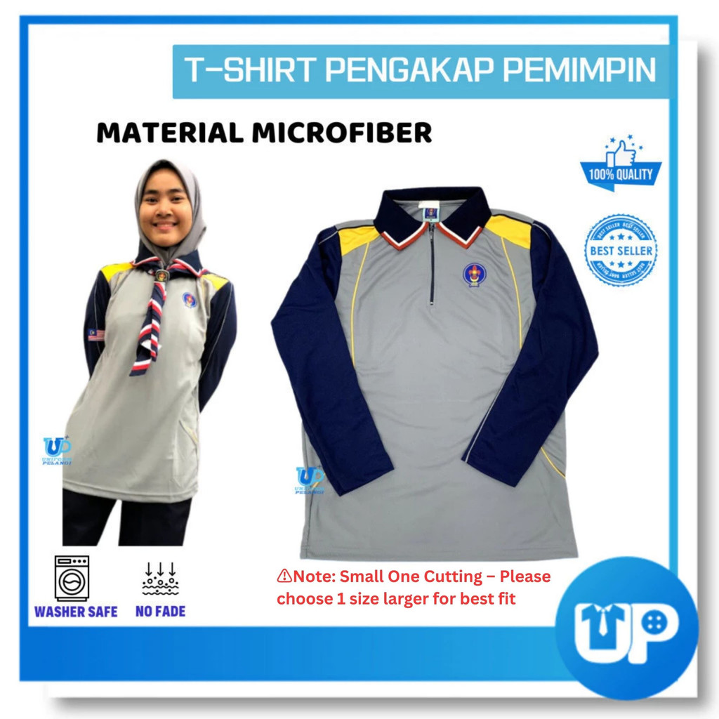 Original Pengakap Pemimpin Baju T Shirt Lengan Panjang Cikgu Guru Baju Uniform St3004 Shopee