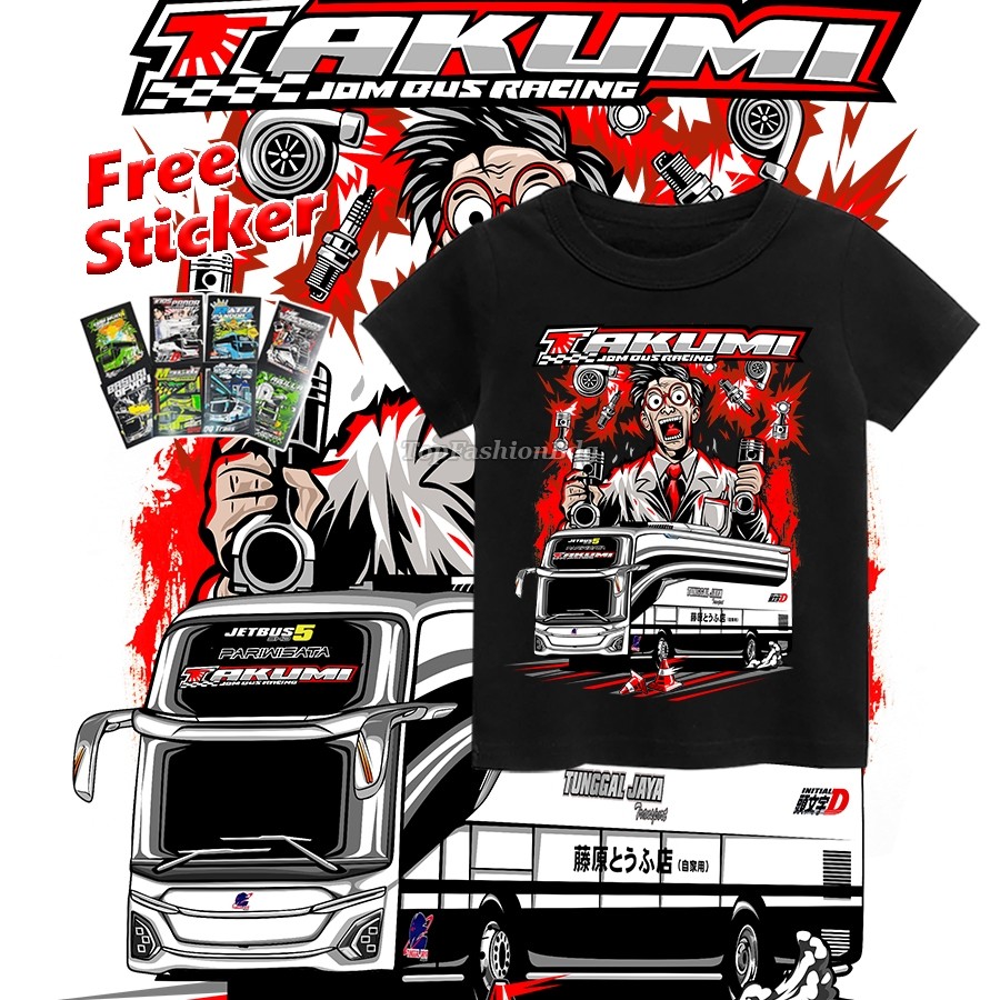 RAN - TAKUMI Jb5 Bus Vector Bus Telolet T-Shirt for Boys 1-12 Years ...