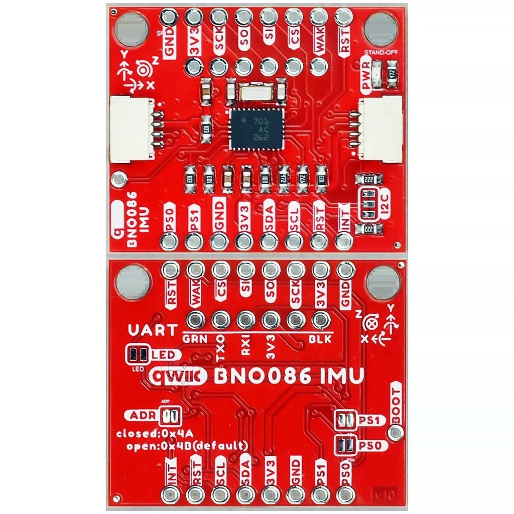 VR IMU Breakout - BNO086 (Qwiic) triaxial accelerometer/gyroscope ...