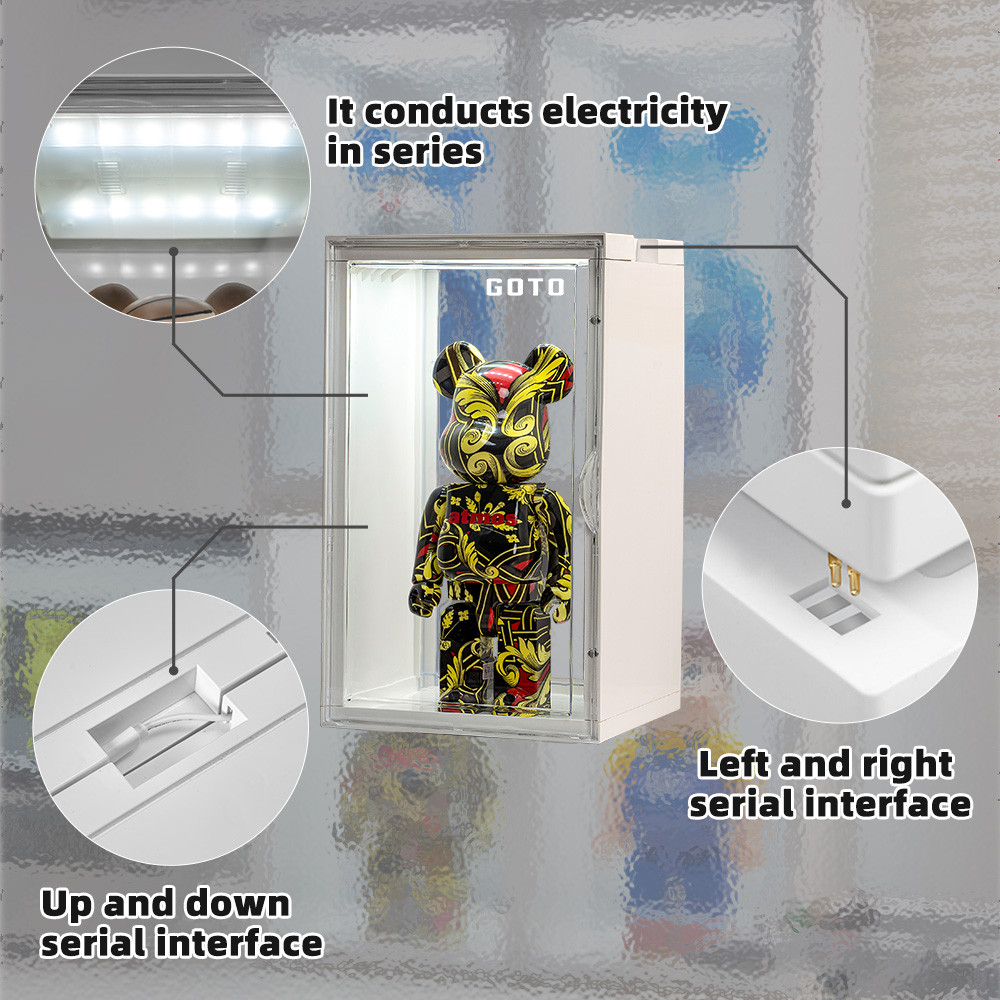 GOTO LED Lighting Display Box for 400% bearbrick Toys PopMart Molly Art ...