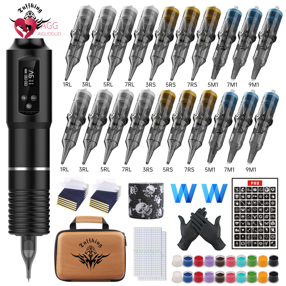 Tuffking Tattoo Machine Screen Display Wireless Battery Pen Motor All ...