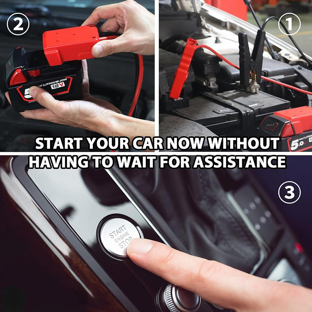Jumper Cable Clamps Automotive Emergency Power Kit Battery Jumper ...