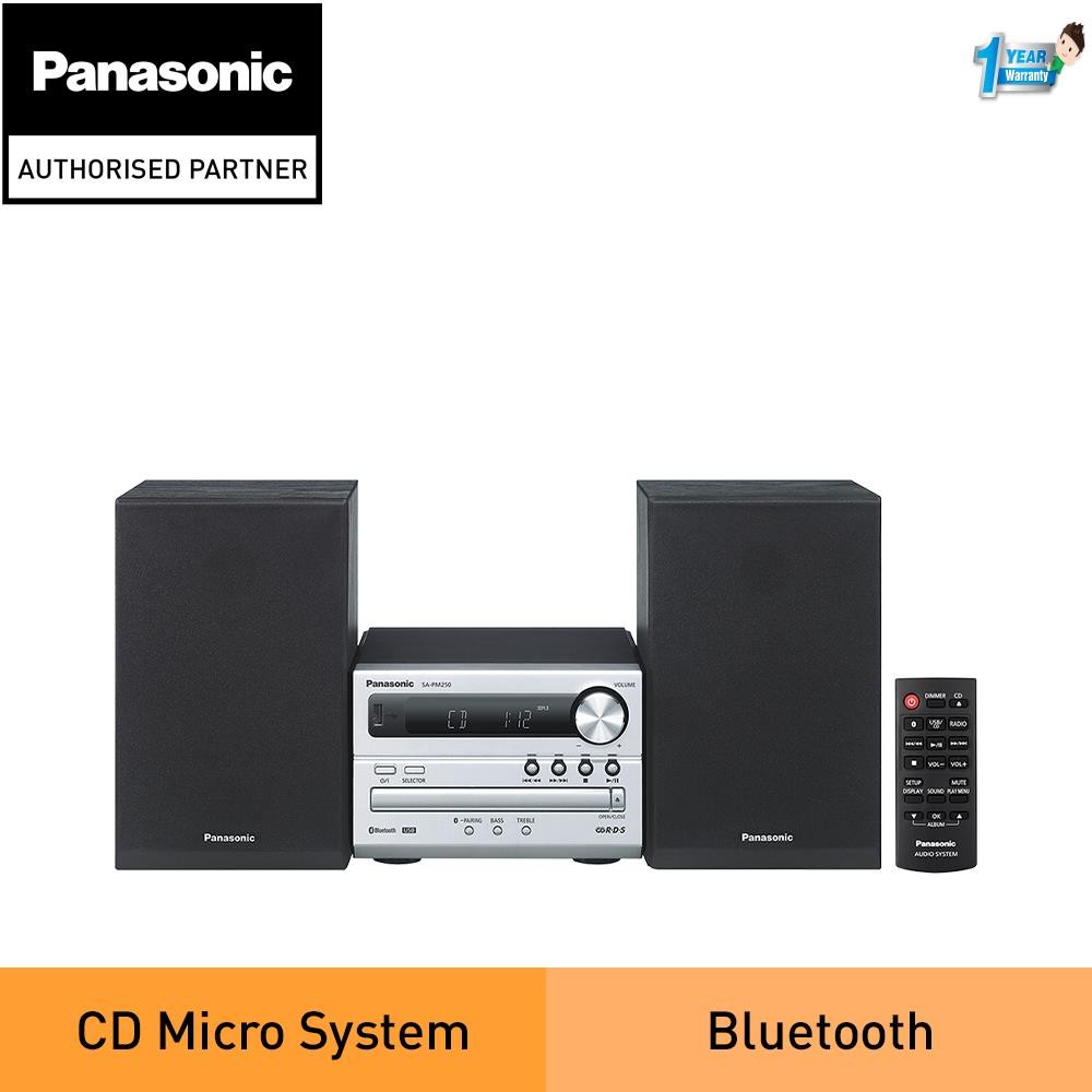 PANASONIC SC-PM250 HIFI SYSTEM 20W BLUETOOTH CD SC-PM250GSXS | Shopee Malaysia
