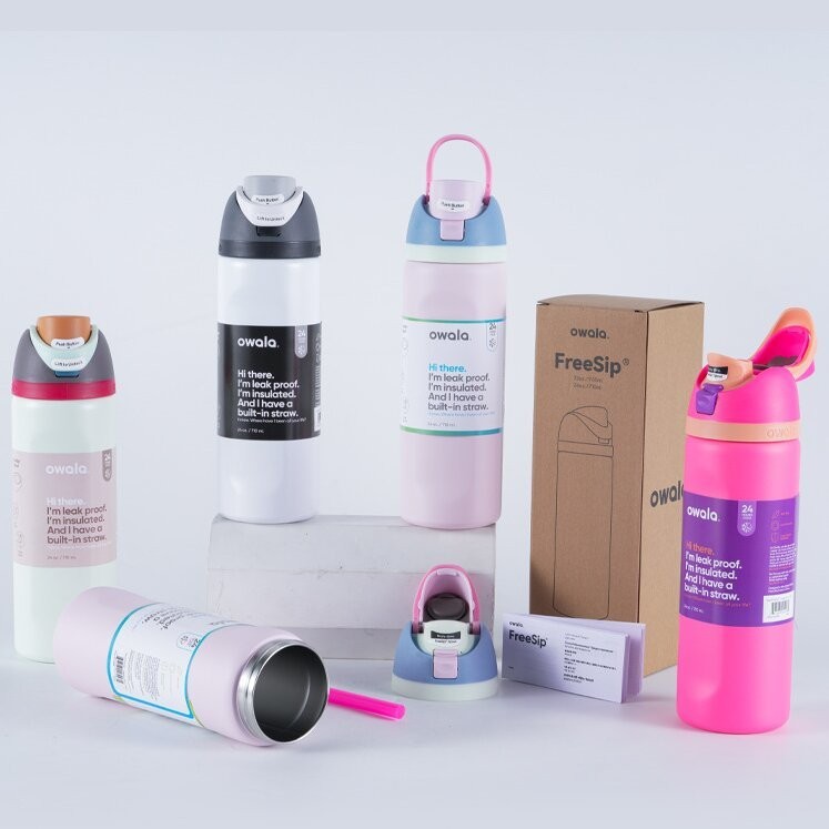 Owala Colorful Fruit Colorful Double-Layer Thermos Cup Handy Sports Cup ...