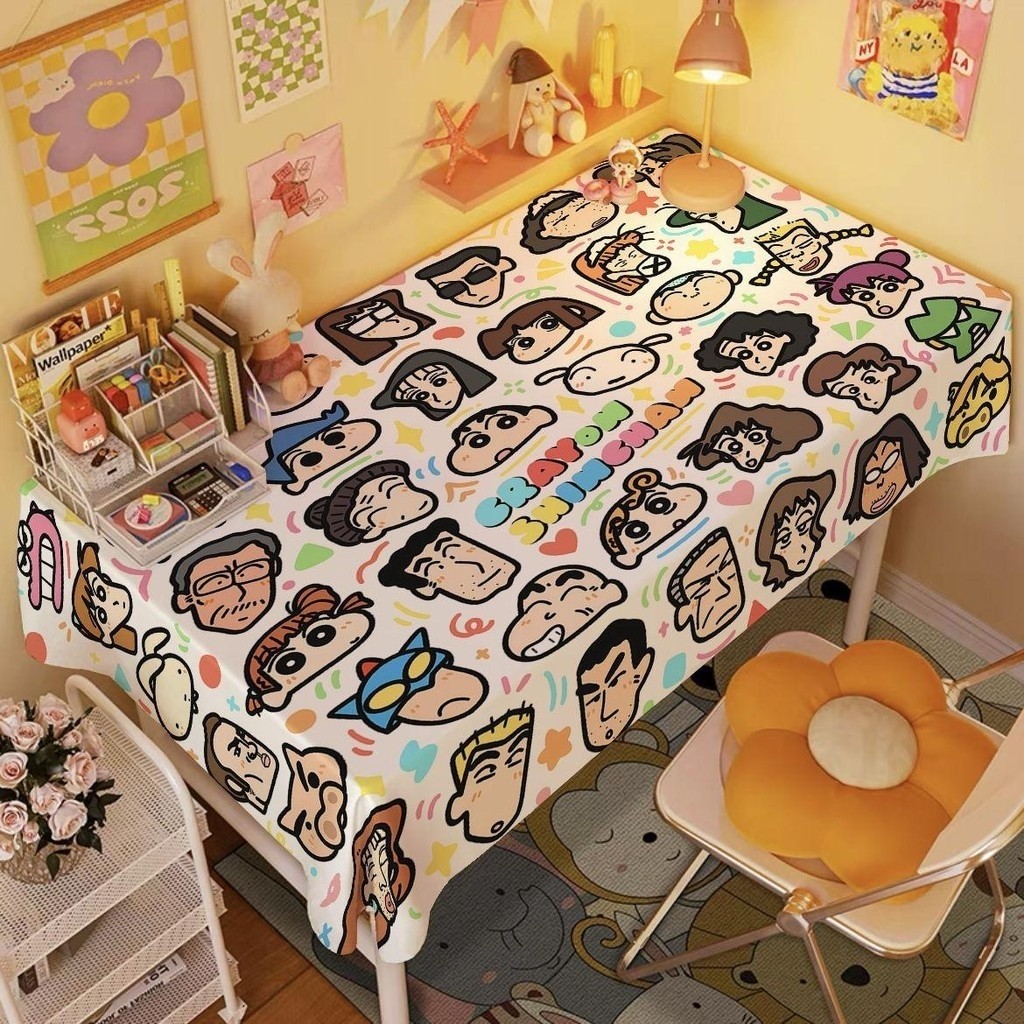 Tablecloth Crayon Shin Chan Table Covering for Furniture Decorative ...