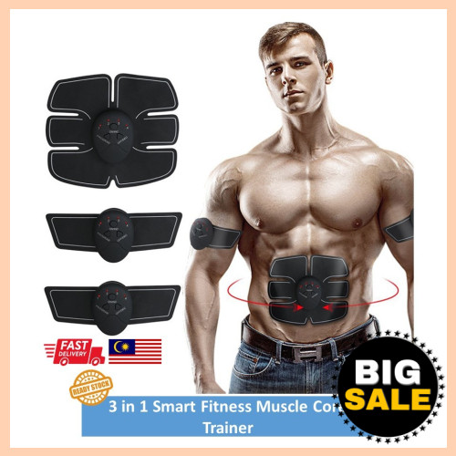 Male and Female Six Pack Abs Toned Body Stimulation Equipment - 3 in 1 ...