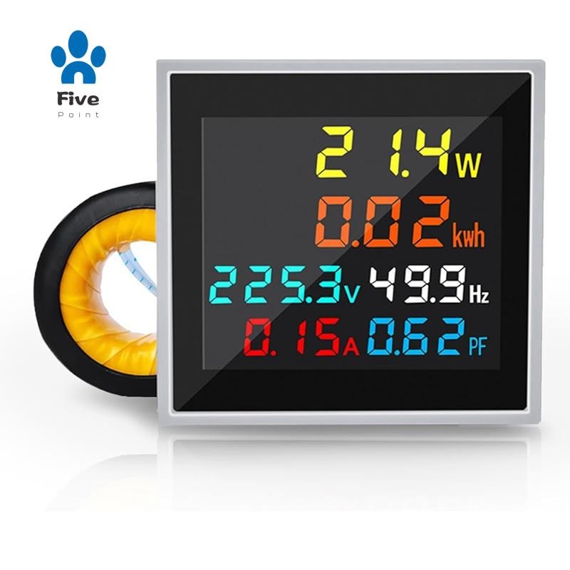 Energy Meter, AC 50-300V 100A Mini Power Monitor 6in1,LCD Display ...
