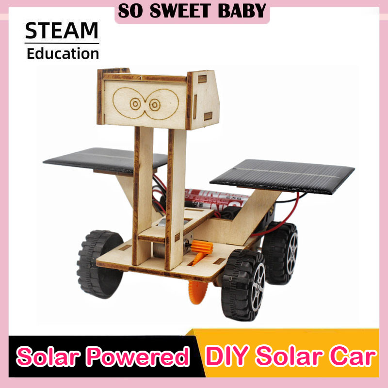 DIY Solar Car Stem Toy Science Educational Toy Set Mini Solar Powered ...