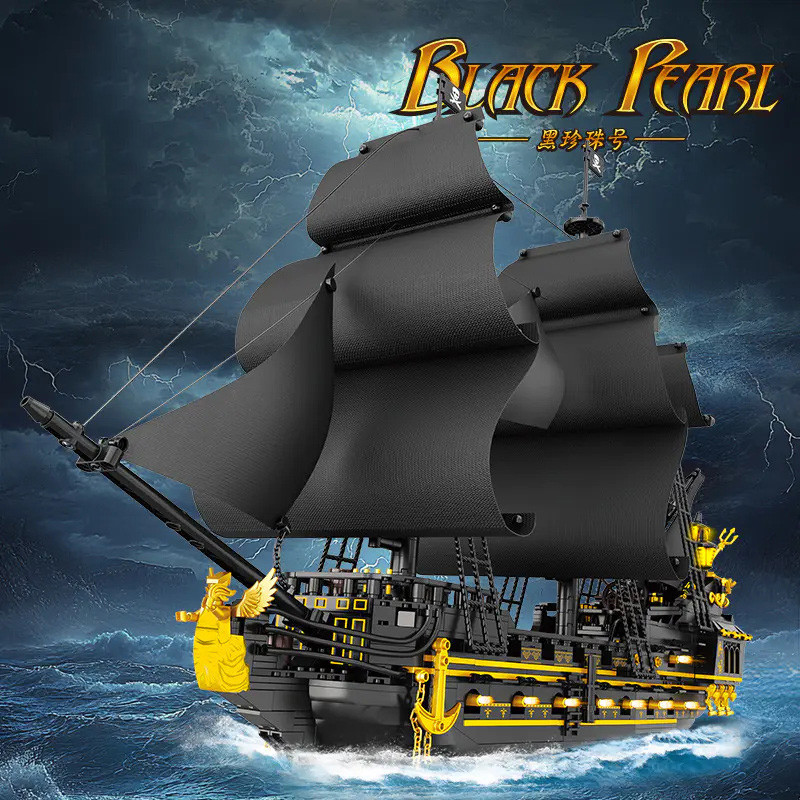 2076pcs MOC Creativity Pirate Ship Building Blocks Model Boat Bricks ...