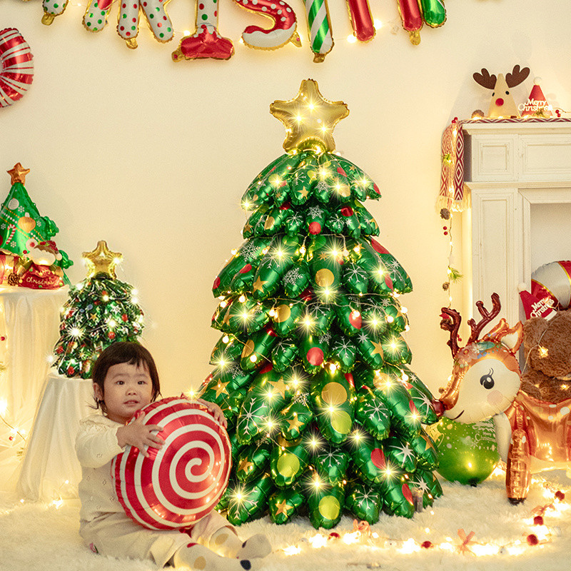 Santa Tree Balloon Christmas Decoration Snowman Santa Claus Inflatable ...