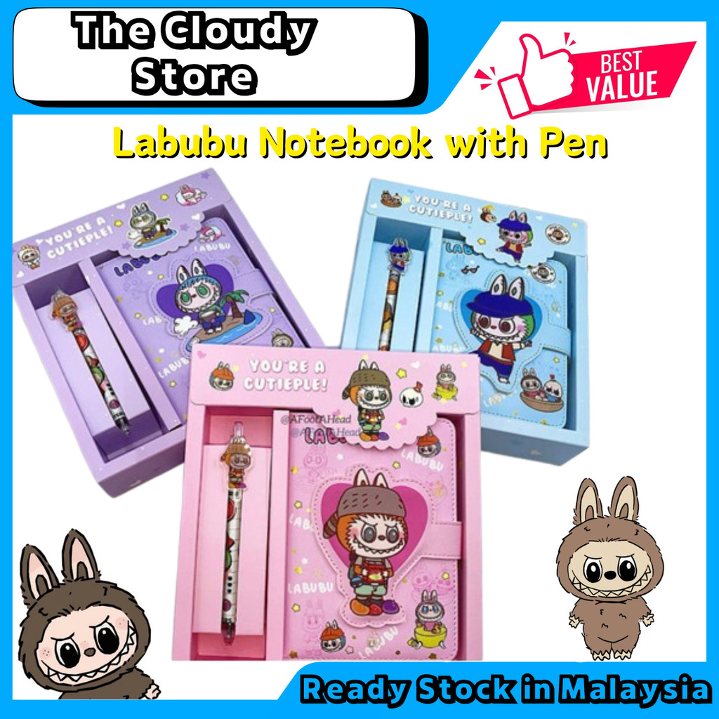 Labubu Notebook Pen Gift Box Sanrio Cartoon Gift Box Set Students Cute ...