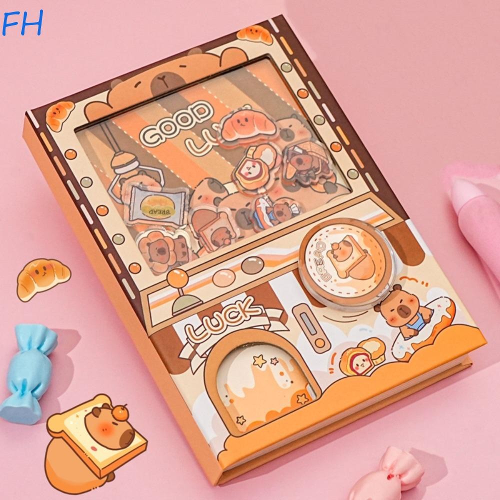 FENGHA Gashapon Mahines Notebook, Color Inner Page Shaking Capybara ...