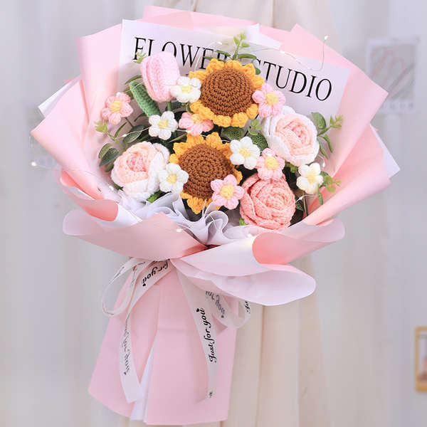 bunga crochet crochet bouquet bunga crochet bouquet Creative Knitted ...