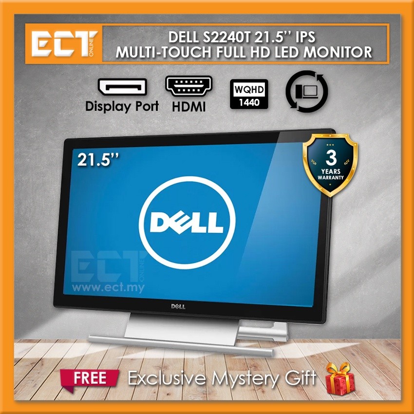 (Refurbished) DELL S2240T 21.5inch IPS Multi-Touch FULL HD LED Monitor ...