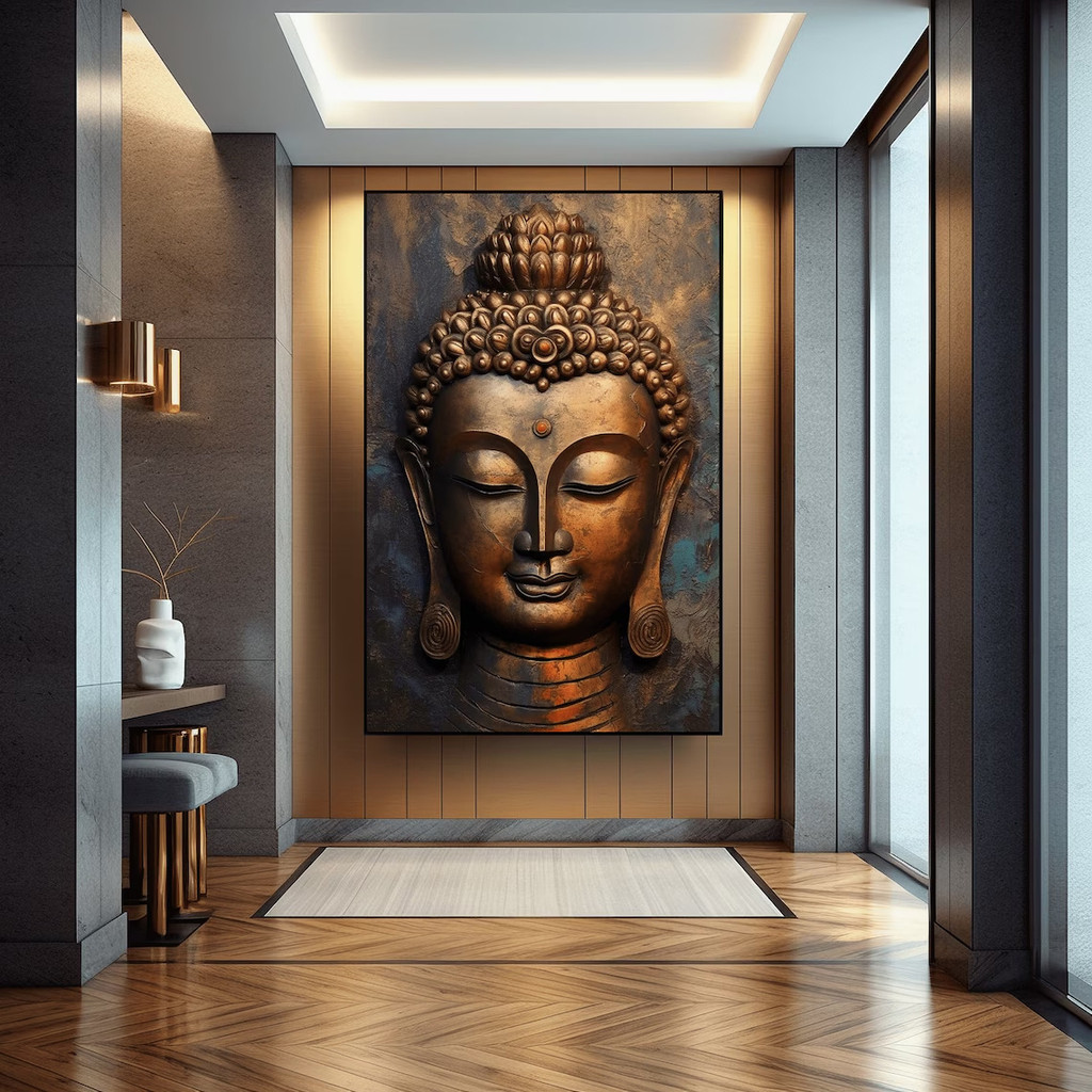 1pc, Digital Printing of Buddha Murals, Buddha Murals, Buddha Paintings ...