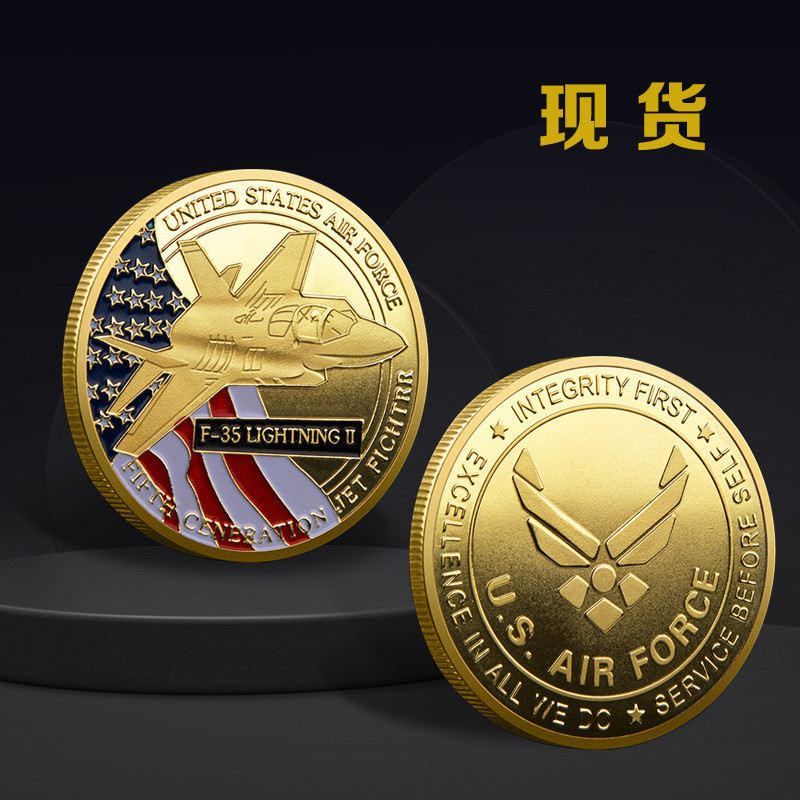 Us Fighter Military Coin Air Force F-Lightning Fighter Commemorative ...