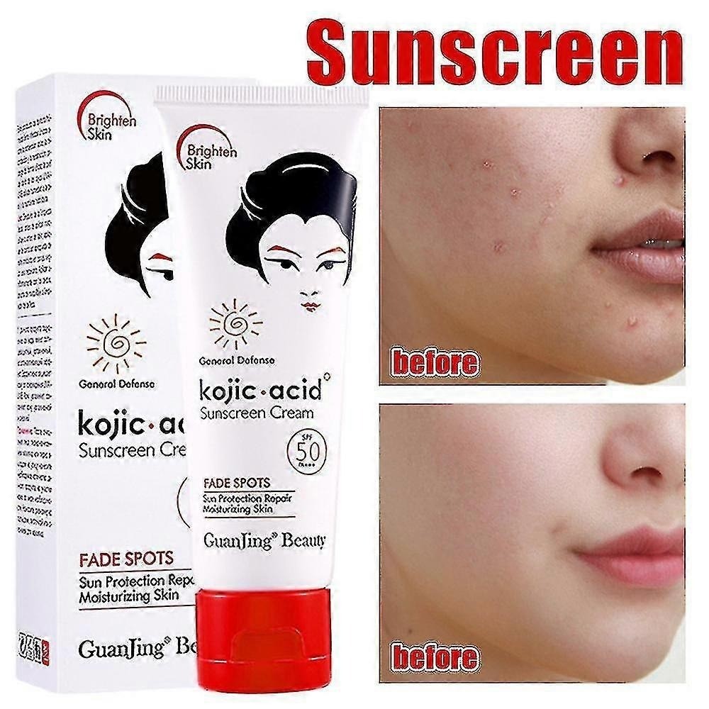 Kojic Acid Whitening UV Sunscreen SPF50 (80g) – Brightening ...