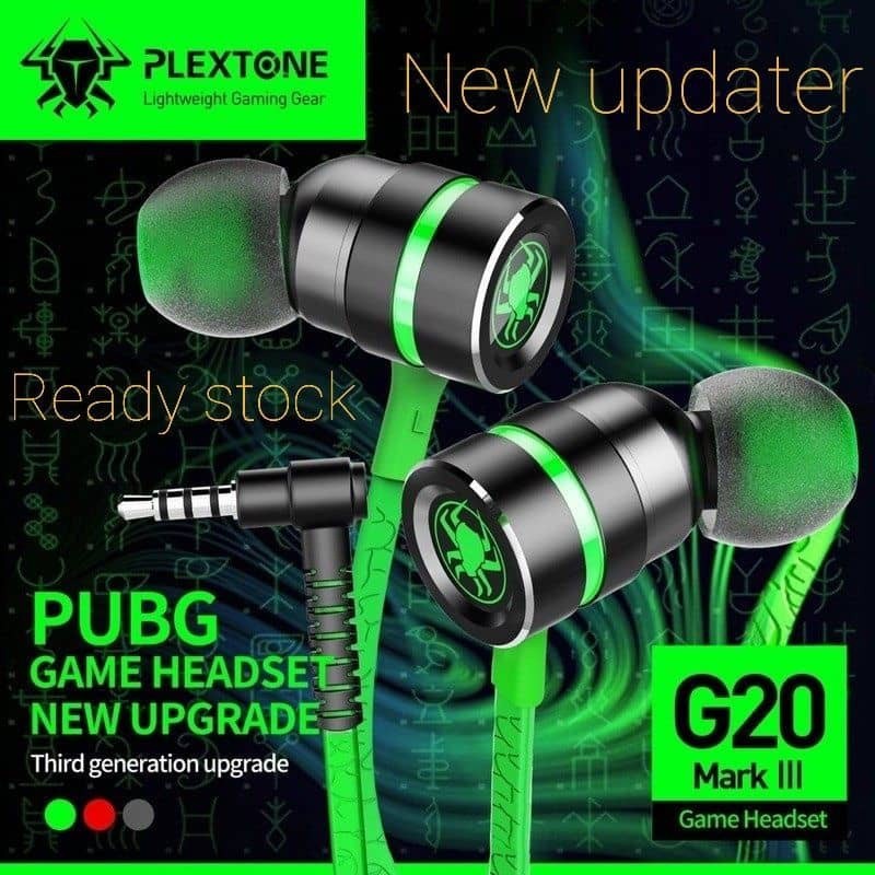 Plextone G20 Double Bass Noise Cancellation Gaming Earphone Computer ...