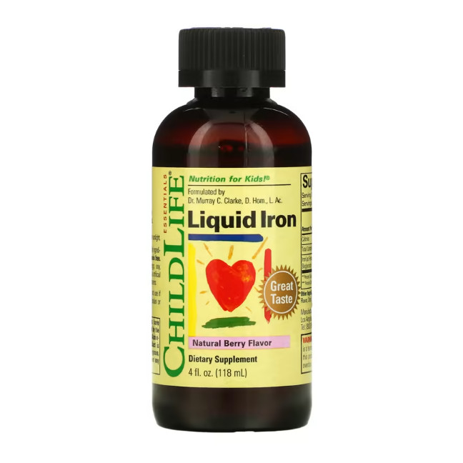 ChildLife Essentials, Liquid Iron, Natural Berry, 4 fl oz (118 ml ...