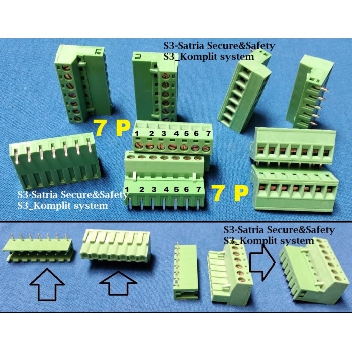SIKU L Elbow Pluggable 7P pin Terminal Block 7P 7Pin screw plugable ...