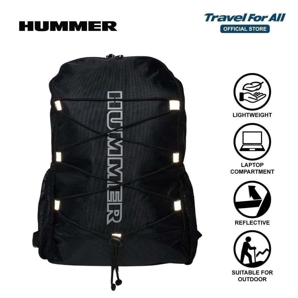 HUMMER 45CM Black Backpack Flash - 13239980 | Shopee Malaysia