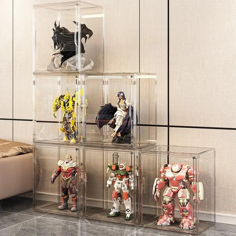 Large Folding Fully Transparent Figure Storage Box Foldable Lego ...