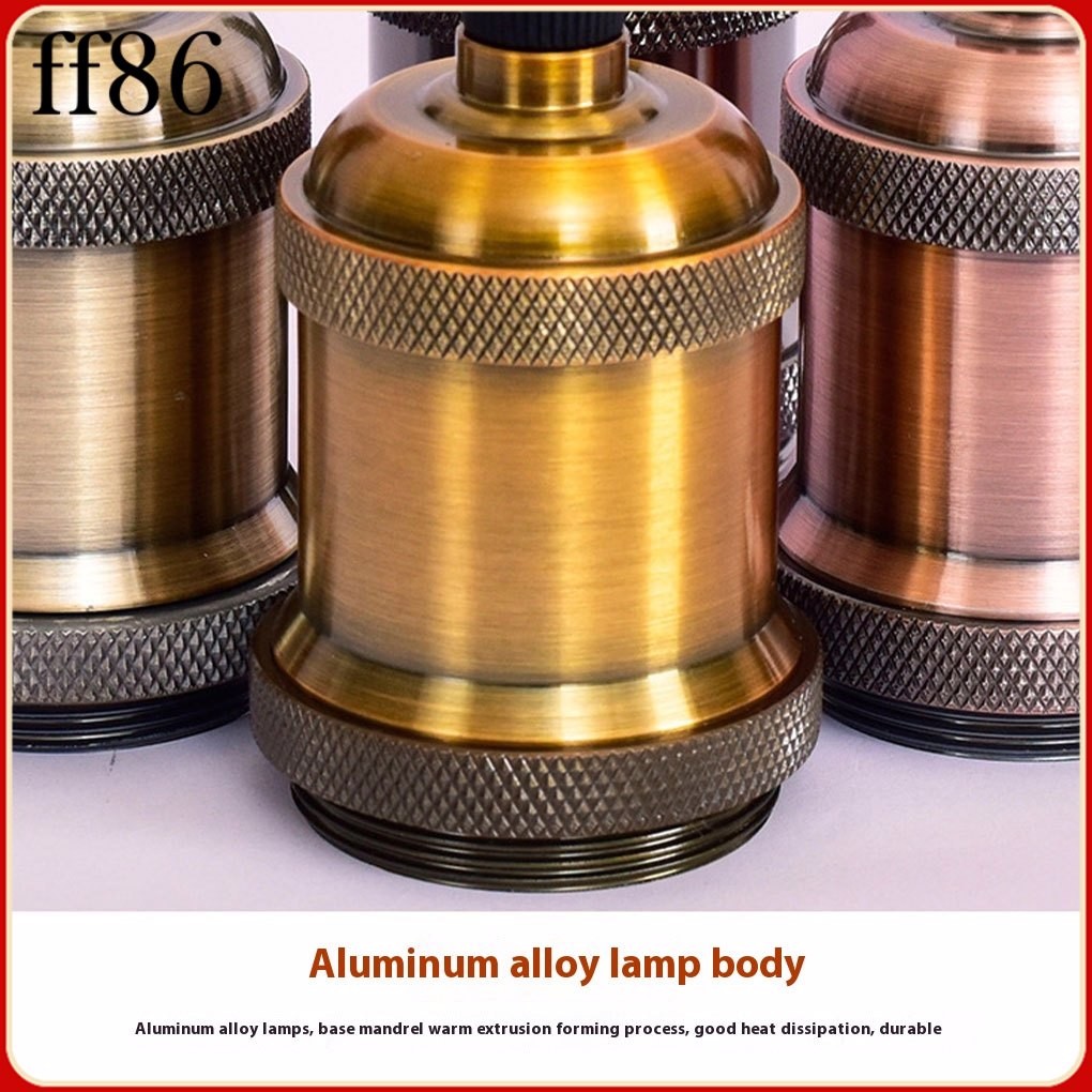 2piece Edison Screw Light Bulb Socket Adapter With E27 Vintage Solid ...