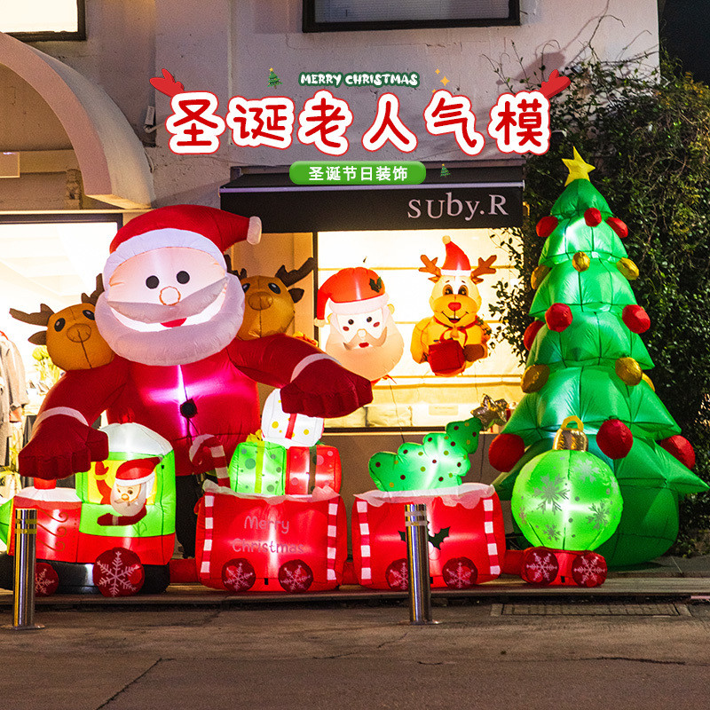 Christmas Decorations Inflatable Santa Claus Popular Model Wall ...