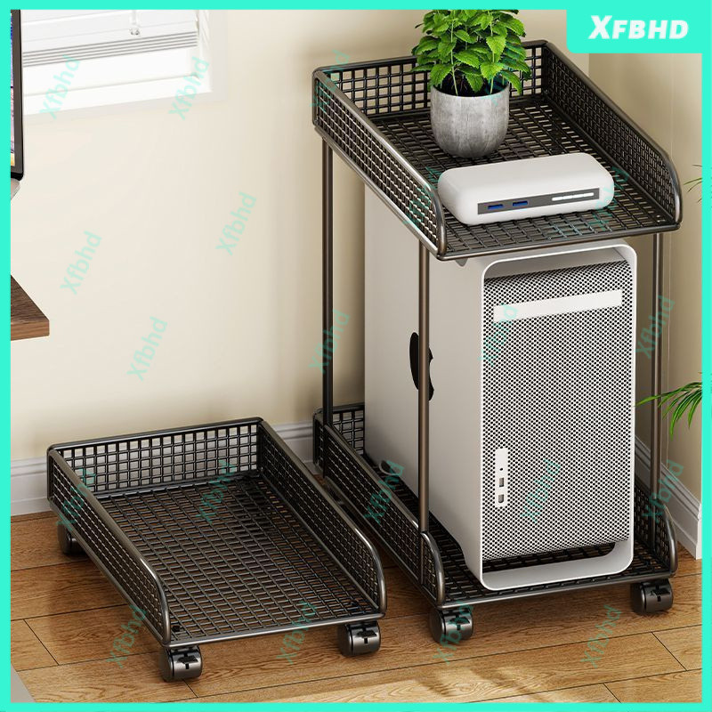 Chassis Rack Office Desktop Movable Base Placement Rack Two-Layer Under ...