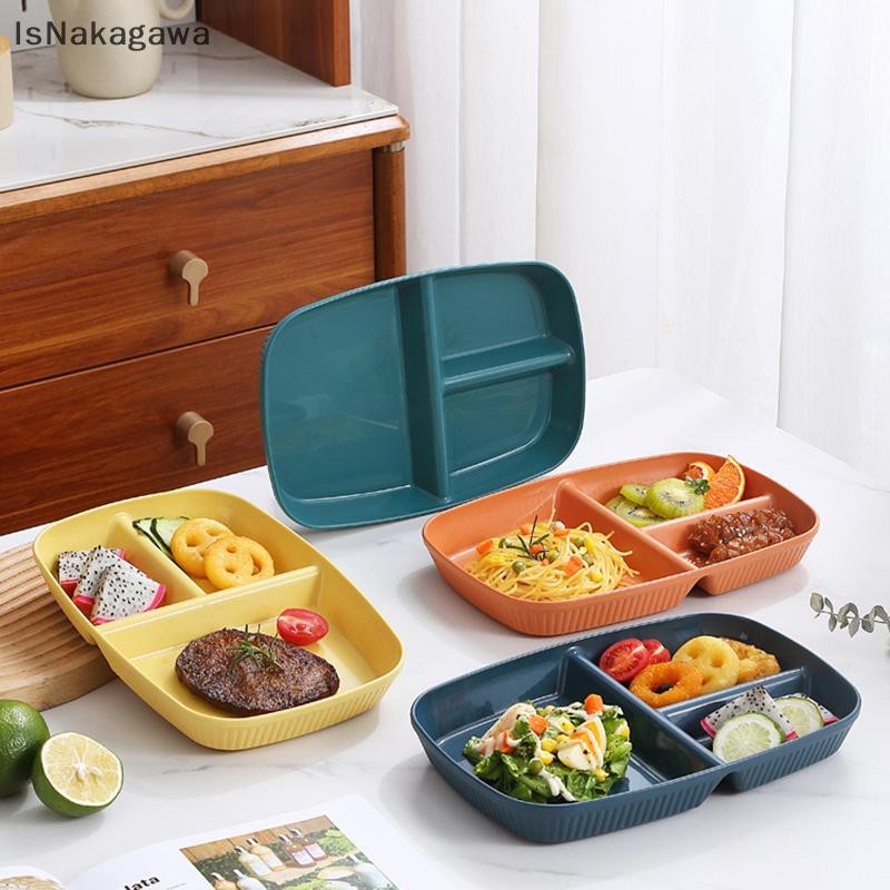 IsNakagawa Divided Dish Diet Reusable Dinner Plate Kitchen Dinnerware ...