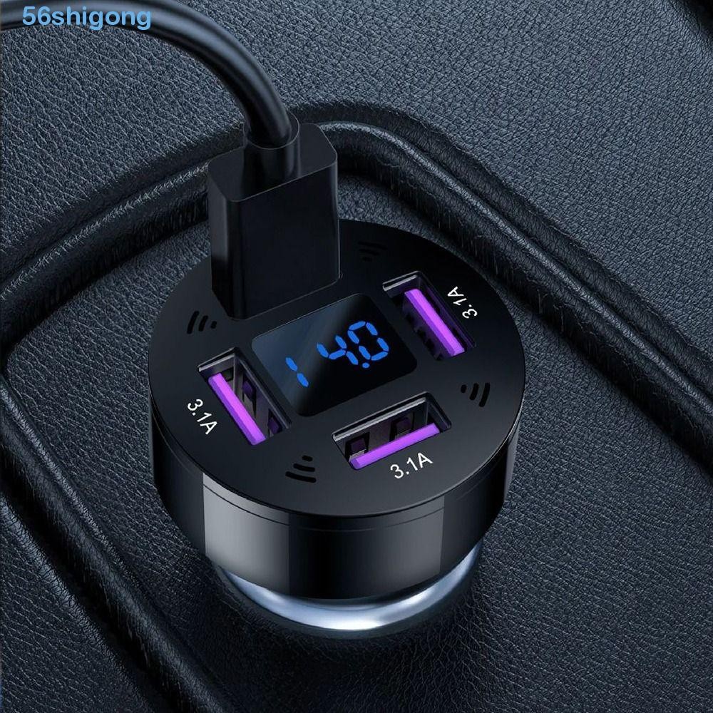 SHIGONG Mini USB Car Charger, Digital Display Super Fast Charging Car ...