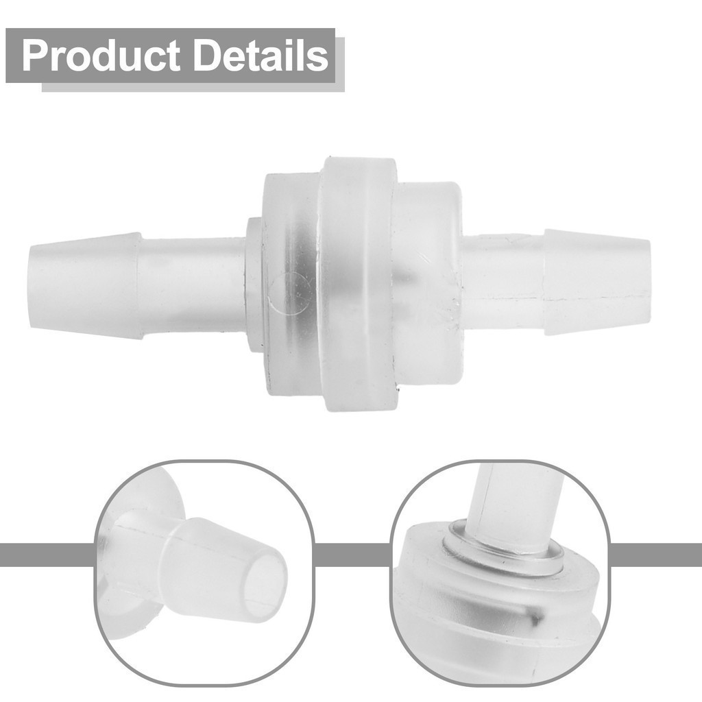 (MULSTORE) 3mm to 12mm Plastic White Check Valve Way Non-return Valve ...