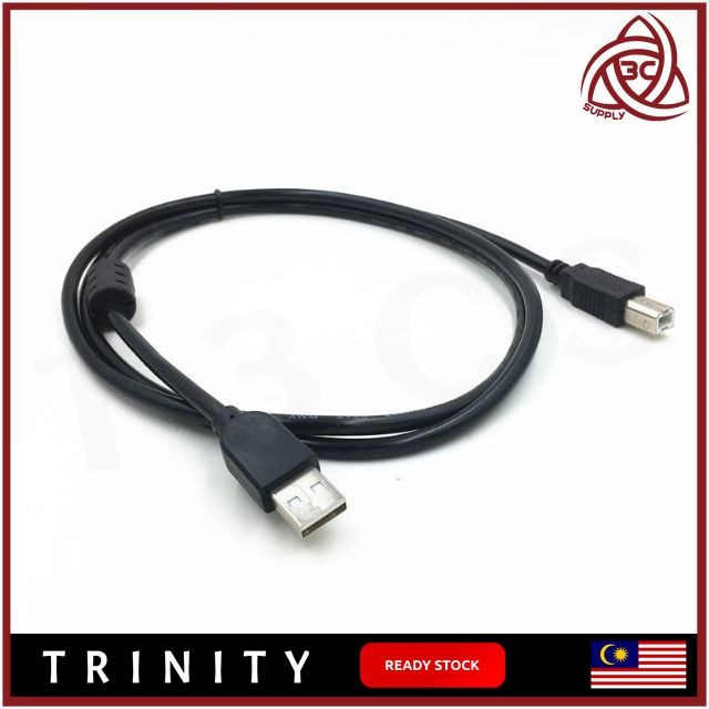 1.35m Length Printer Cable Kabel Mesin Cetak USB Printing Line A/B ...