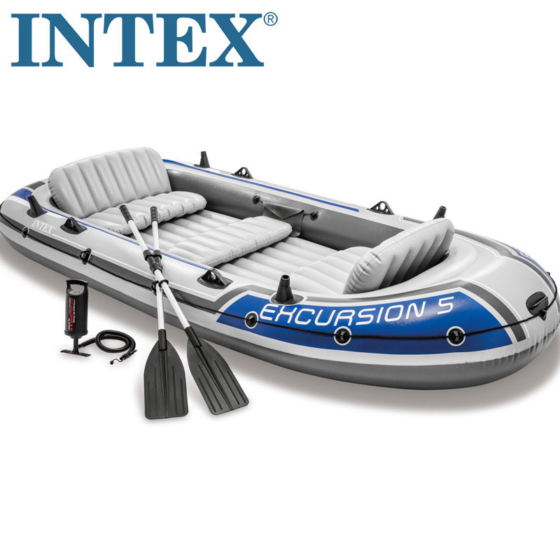 Intex 68325 Driver Professional Outdoor 5-Person Boat Set Drifting ...